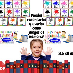 Worksheets to Learn Colors in English / Children / 8.5 X 11 in 4 Sheets ...