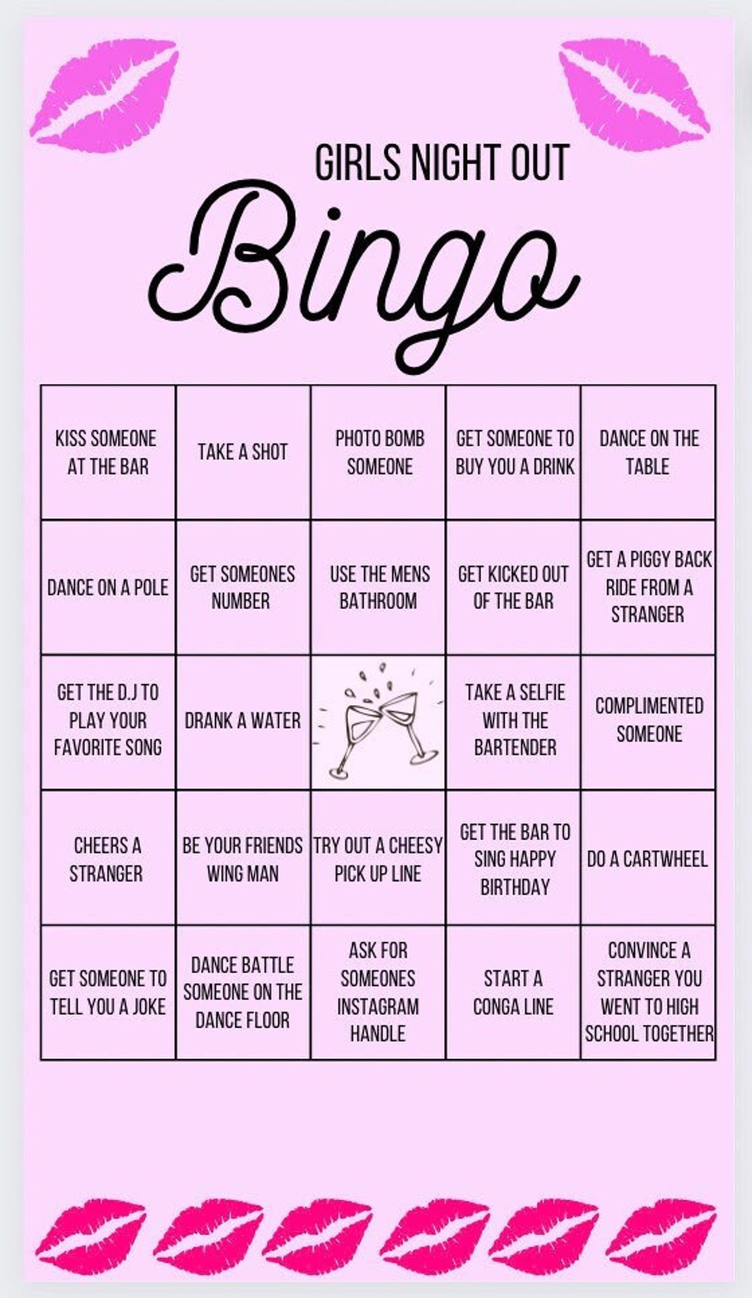 15 Printable Girls Night Out Bingo Cards 8.5 X 11 GNO Party - Etsy Canada