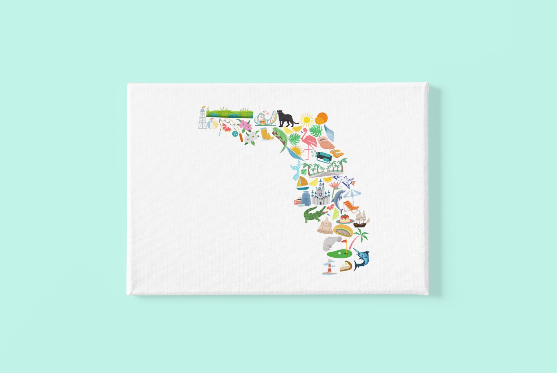 State Map Prints, Florida Print, Home State Art, Going Away Gift ...