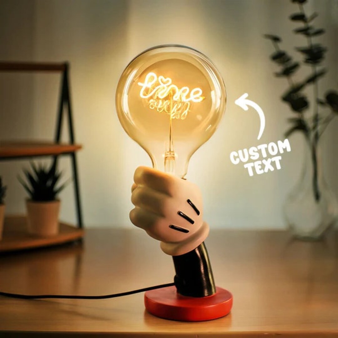 Custom Text Vintage Edison Led Filament Lamp Soft Light Bulbs ...