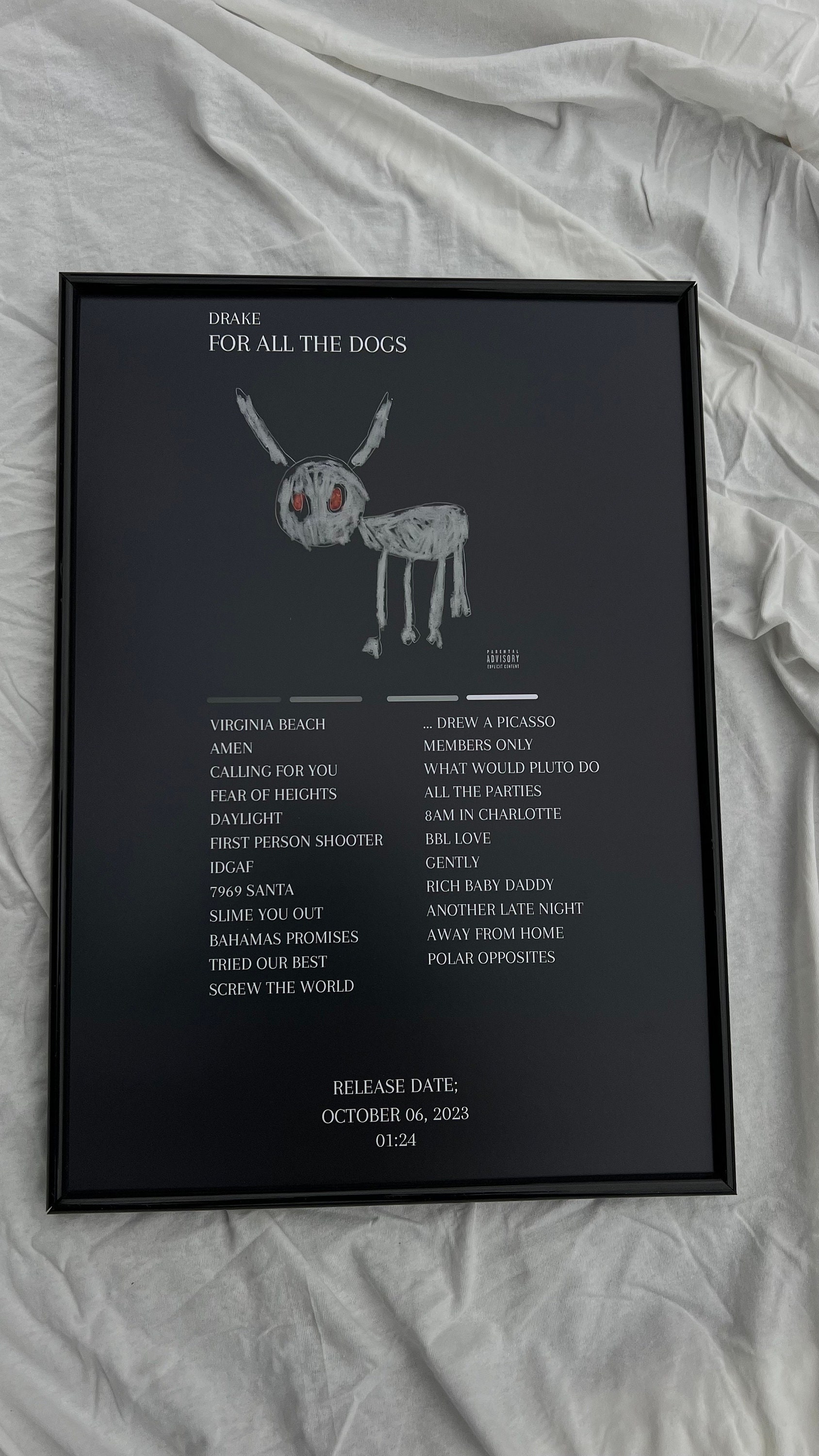 Para todos los perros cartel de Drake - Etsy España