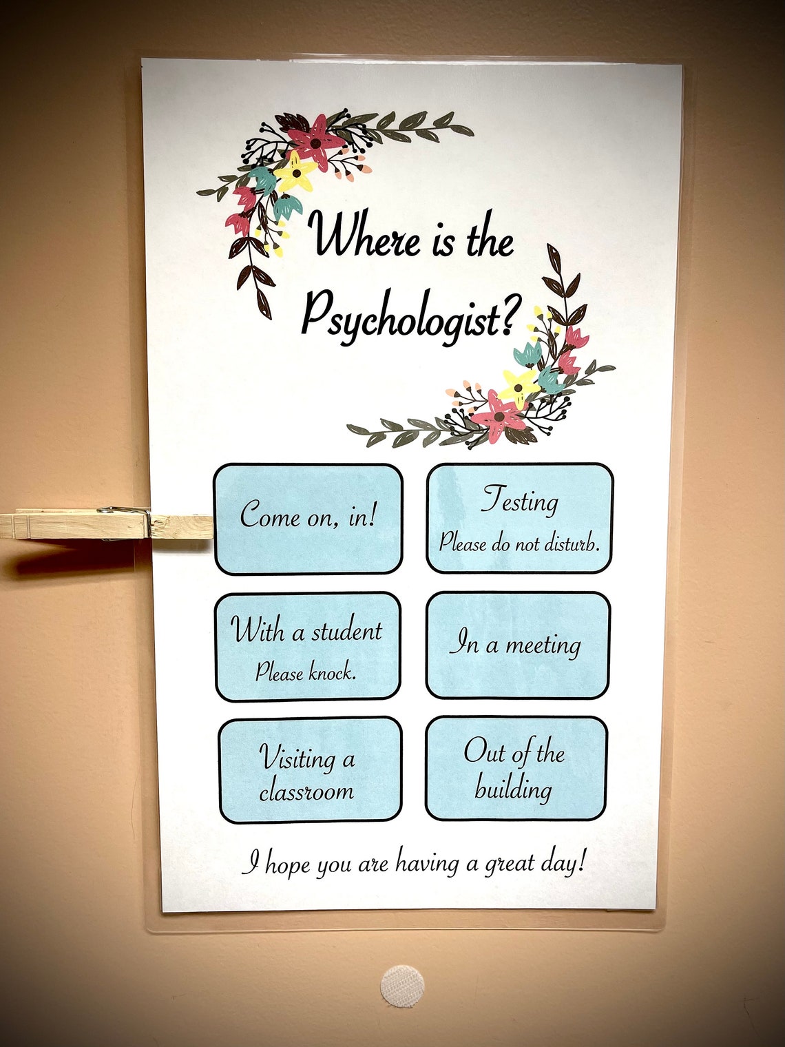 Instant Download, Office Door Sign, School Psych Things, Office Things ...