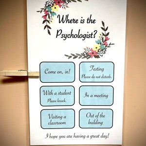 Instant Download, Office Door Sign, School Psych Things, Office Things ...