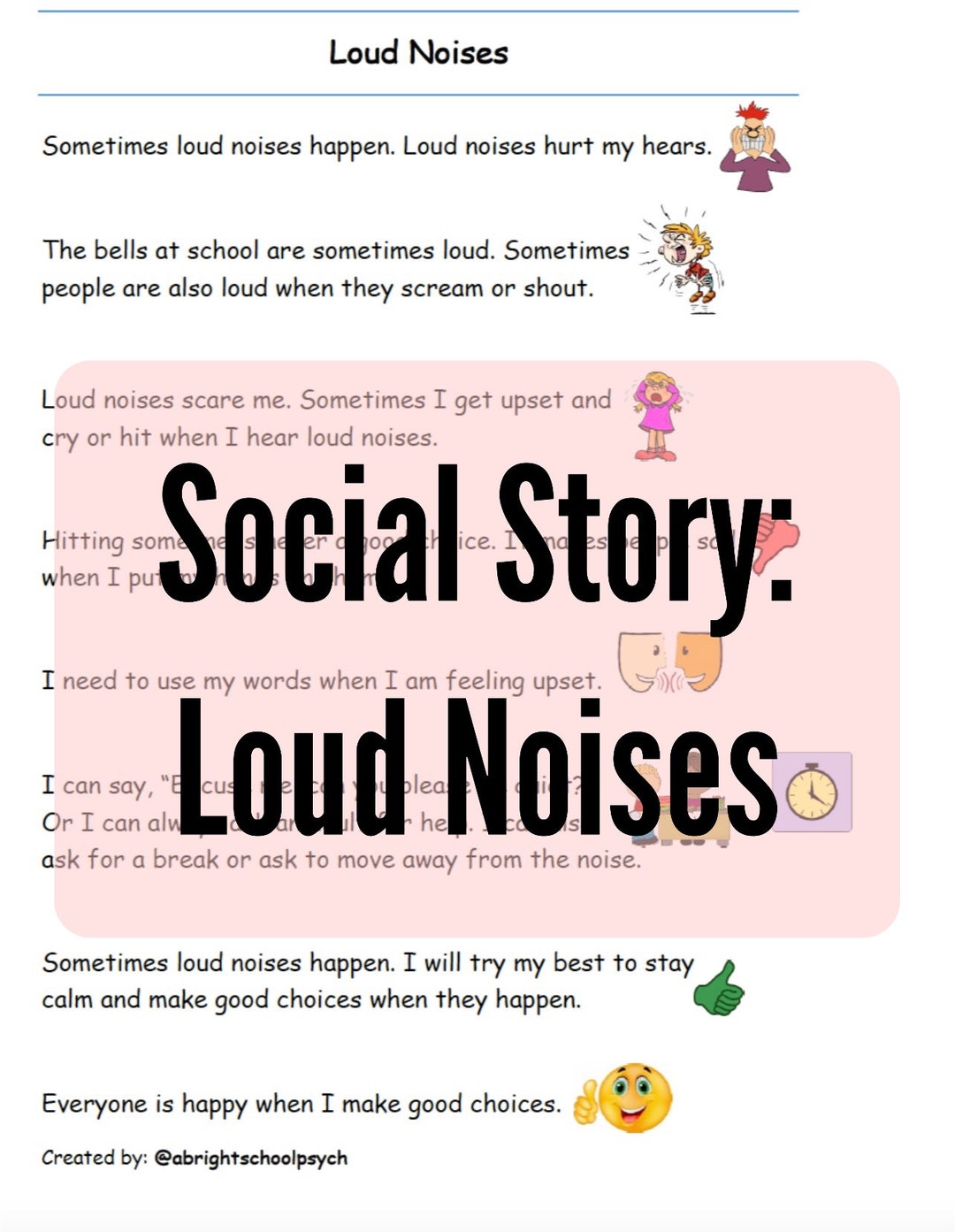 Instant Download, Social Stories, Autism, Classroom Resources, Special ...