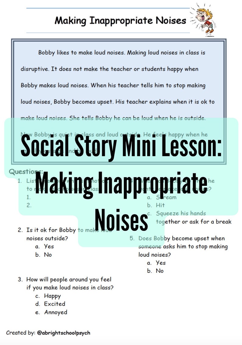 Instant Download, Social Stories, Social Stories for Autism, Social ...