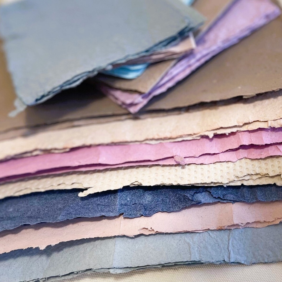 Handmade Paper: Natural Dyes, Textured Finish, Deckled Edges - Etsy