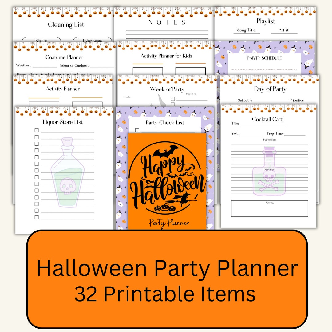 Halloween Party Planner | Fall Activity Planner | Spooky Season ...