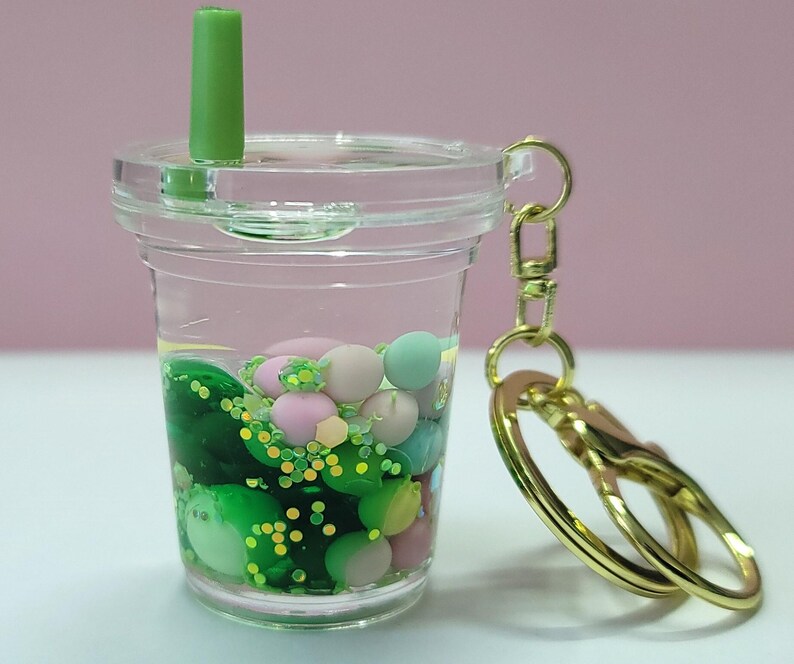 Boba Tea Keychain | Bubble Tea Keychain| Shaker Keychain | Drink ...