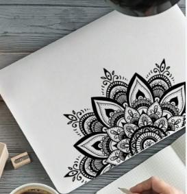 Mandala Laptop Sticker | Laptop Sticker | Laptop Skin | Laptop Art| Laptop Wrap | Laptop Cover ...