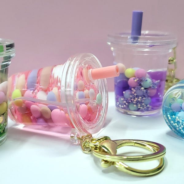 Boba Tea Keychain - Etsy