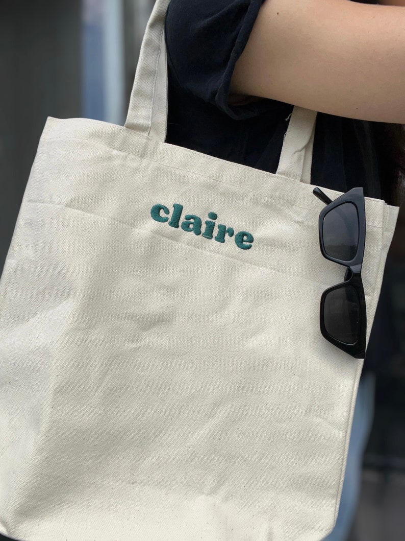Custom Name Tote Bag Custom Embroidered Tote Bag - Etsy