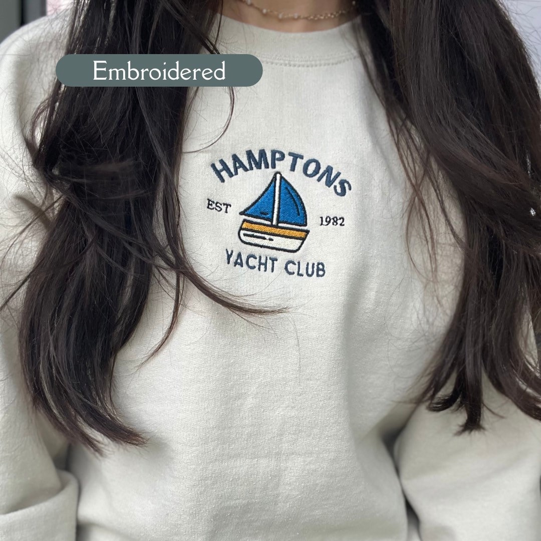 The Hamptons Sweatshirt, Yacht Club Crewneck, City Crewneck, New York ...