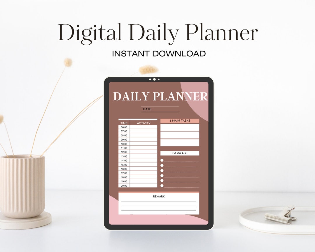 Digital Daily Planner Printable Planner Printables Plan Your Day ...