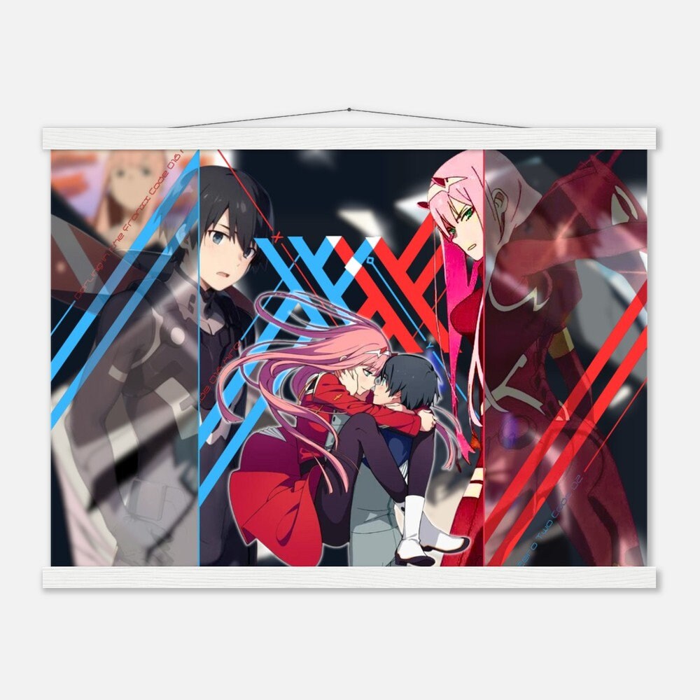 Zero Two 002 and Hiro 016 Darling in the Franxx Poster/ Anime Manga ...