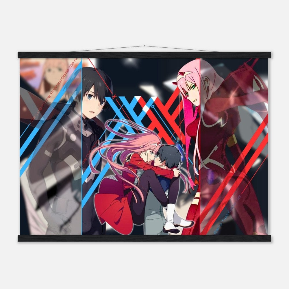 Zero Two 002 and Hiro 016 Darling in the Franxx Poster/ Anime Manga ...