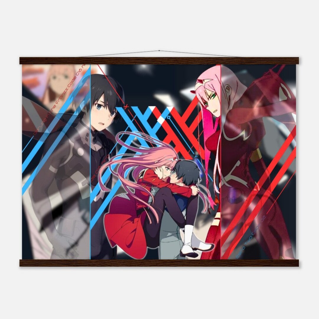 Zero Two 002 and Hiro 016 Darling in the Franxx Poster/ Anime Manga ...