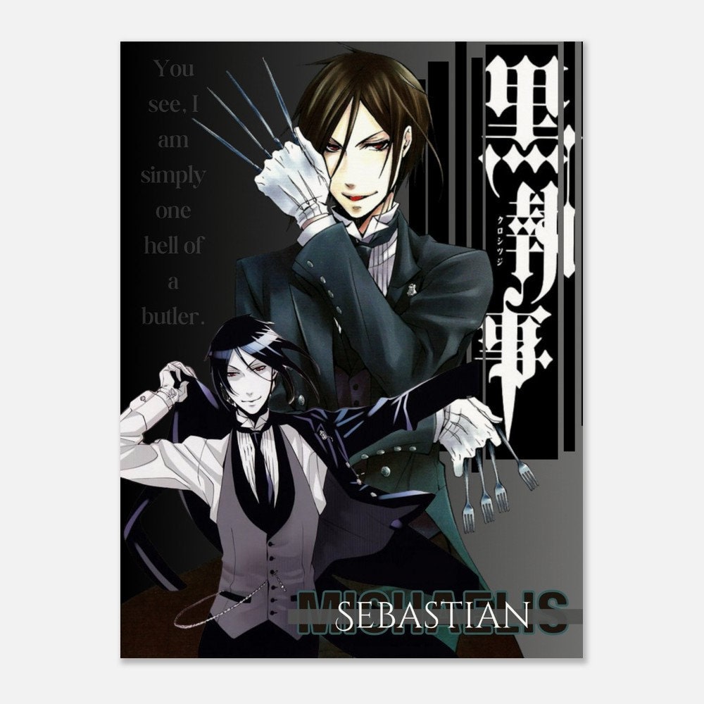 Black Butler Sebastian Michaelis Poster/ Premium Quality Semi Gloss ...
