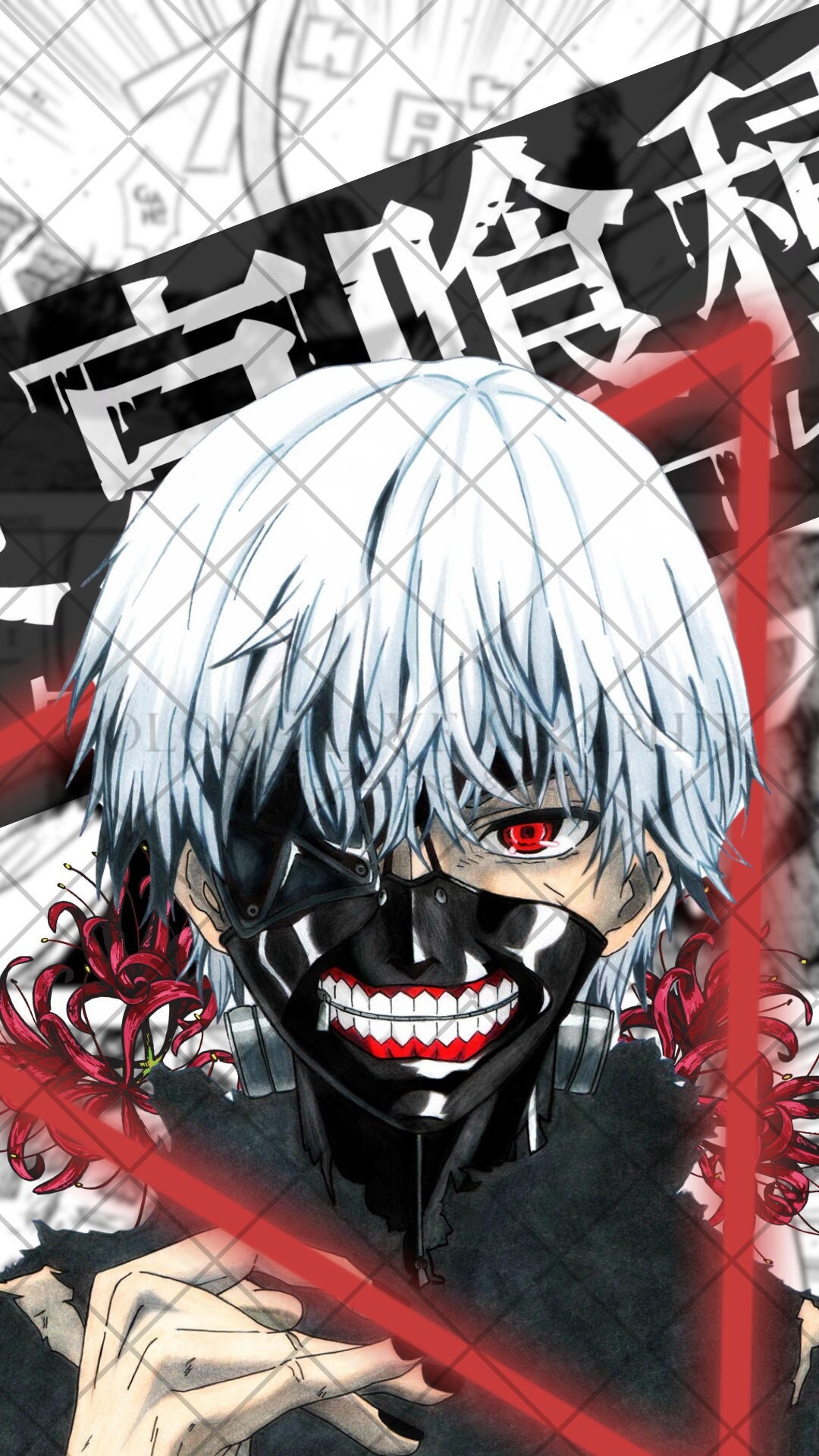 Kaneki Ken Phone Wallpaper 1/ iPhone & Android Wallpaper/ Digital ...