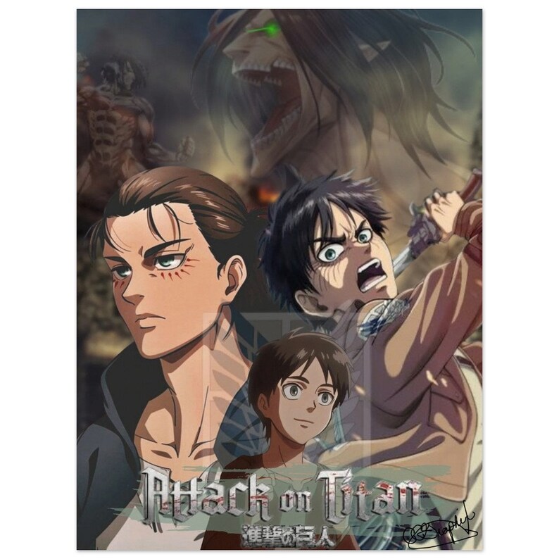Attack on Titan Eren Jeager Poster/ Premium Semi Gloss Poster/ Anime ...