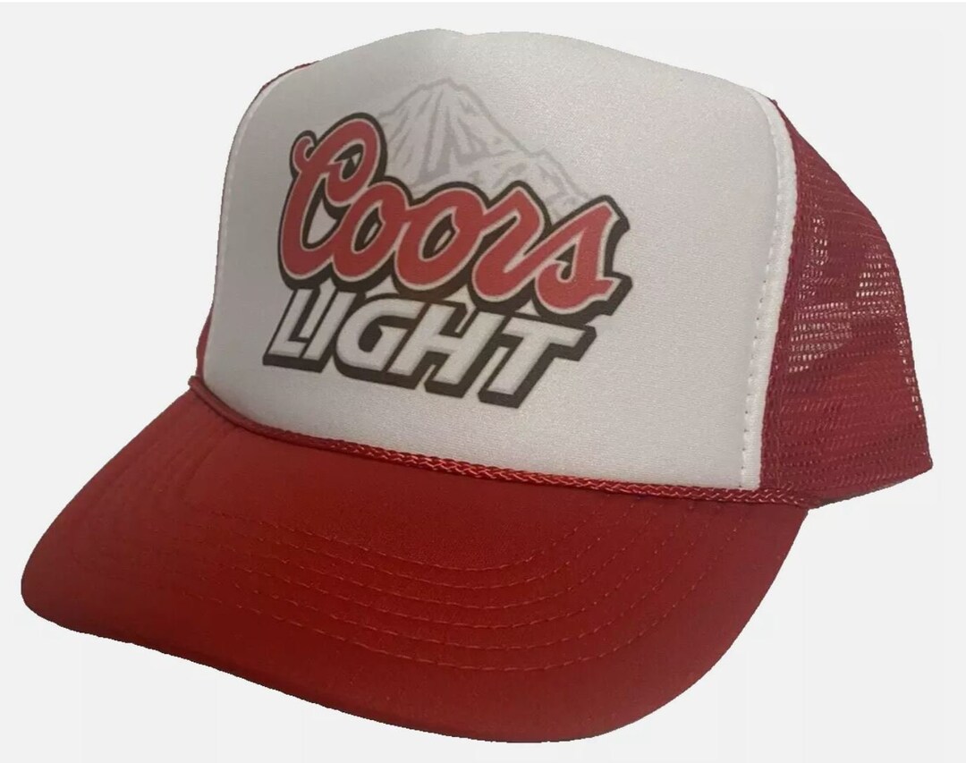 Coors Light Beer Trucker Hat Red Snapback 4th of July Drinking Cap ...