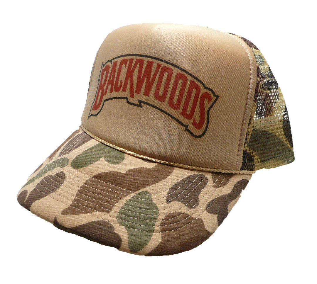 Backwoods Trucker Hat Tan Camo Snapback Cap Adjustable Hunting Summer ...