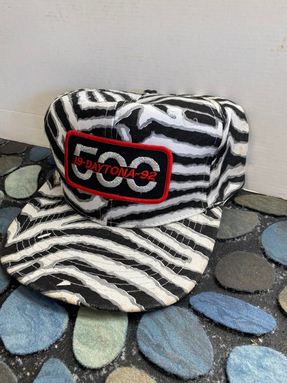 Vintage Daytona 500 hat trucker hat cool 1992 Zebra P… - Gem
