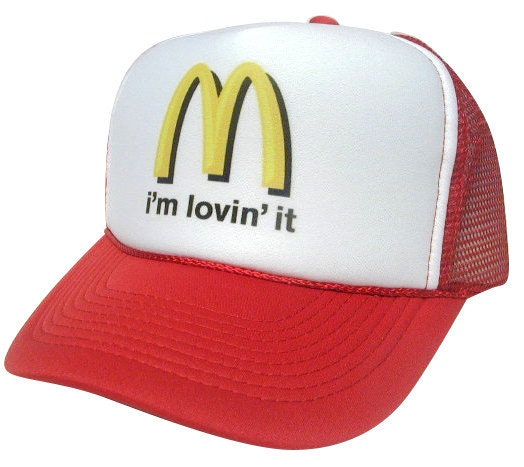 Mcdonald's Trucker Hat Mesh Hat Snap Back Hatsummer Hat - Etsy