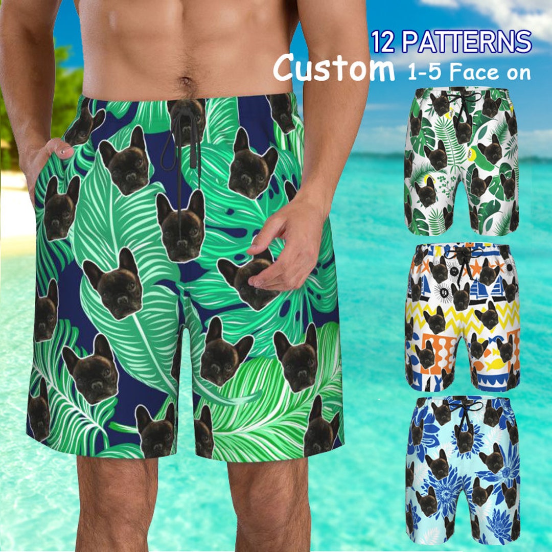 Custom Face Swim Trunk, Funny Swim Trunks, Personalized Men Swim Trunks ...