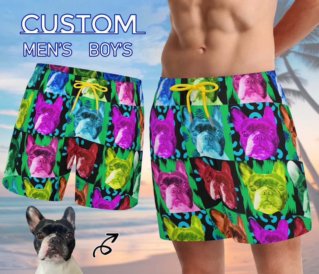 Custom Face Swimwear, Personalized Beach Shorts, Personalized Men Swim ...