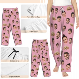 Custom Photo Pajamas, Personalized Face Unisex Pajamas, Custom Photo ...