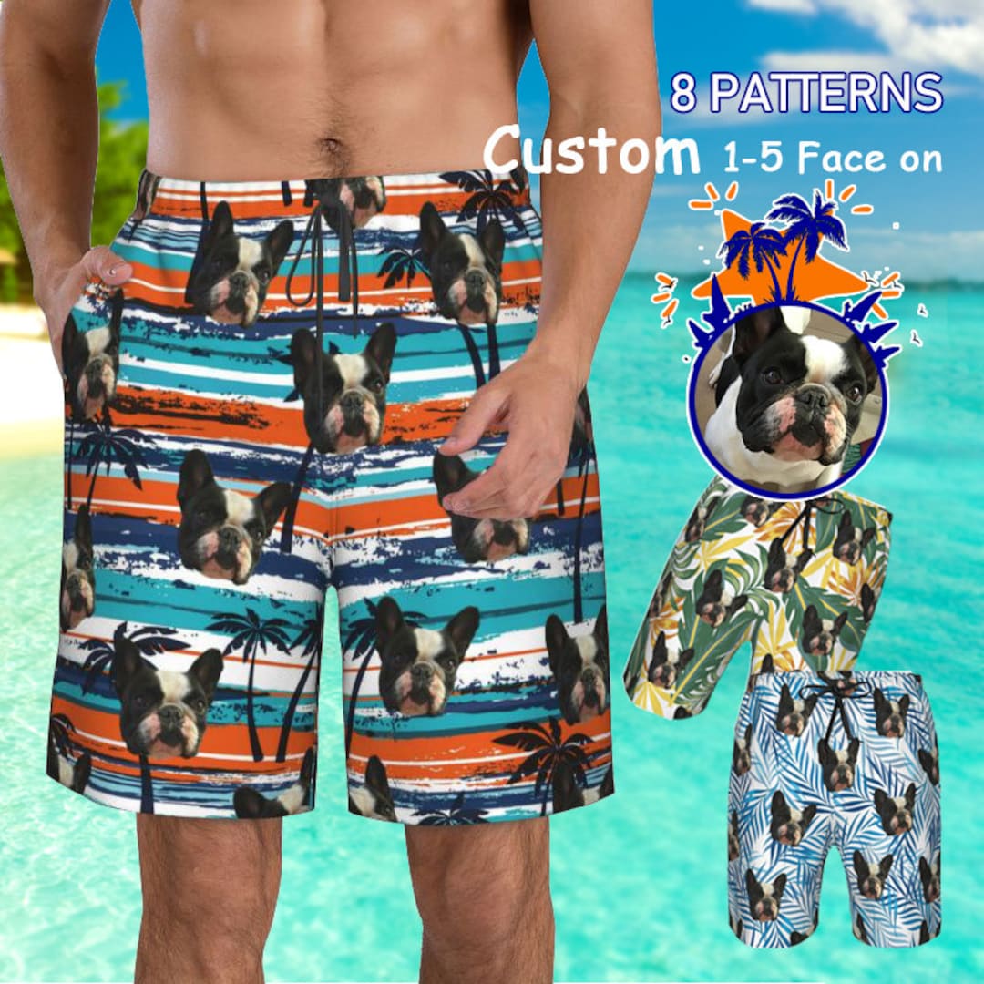 Custom Face Swim Trunk Funny Swim Trunks Personalized Men Swim Trunks Face On Bathing Suit