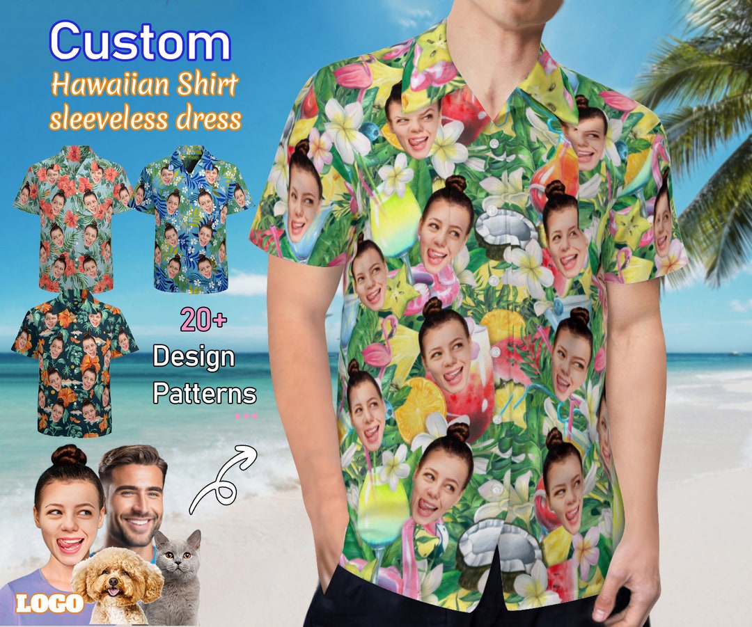 Custom Hawaiian Shirt With Face, Personalized Hawaiian Shirt ...