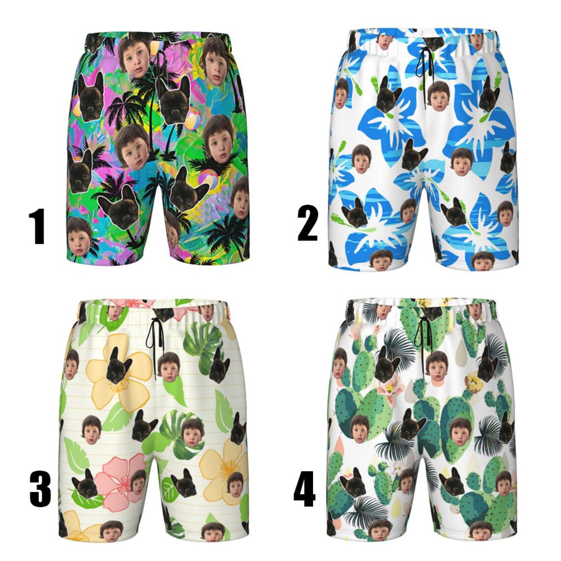 Custom Face Swim Trunk, Funny Swim Trunks, Personalized Men Swim Trunks ...