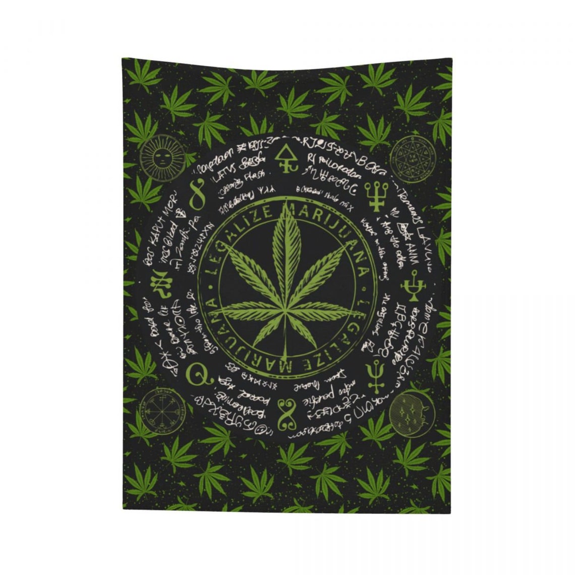 Marijuana Leaf Blanket, Plant Print Blanket, Cannabis Print Blanket ...