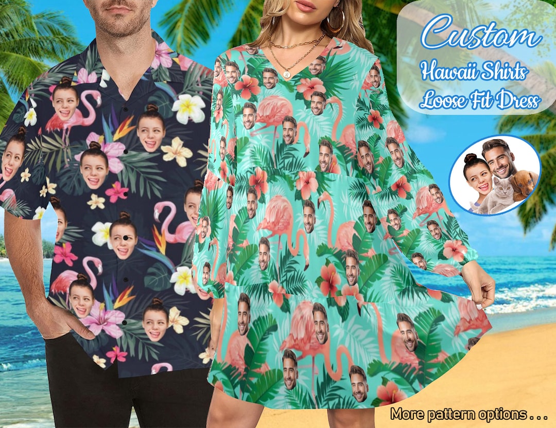Custom Hawaii Shirt and Beach Dress, Personalized Hawaii Shirt With ...