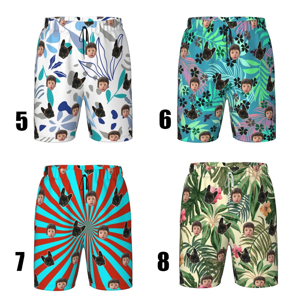 Custom Face Swim Trunk, Funny Swim Trunks, Personalized Men Swim Trunks ...