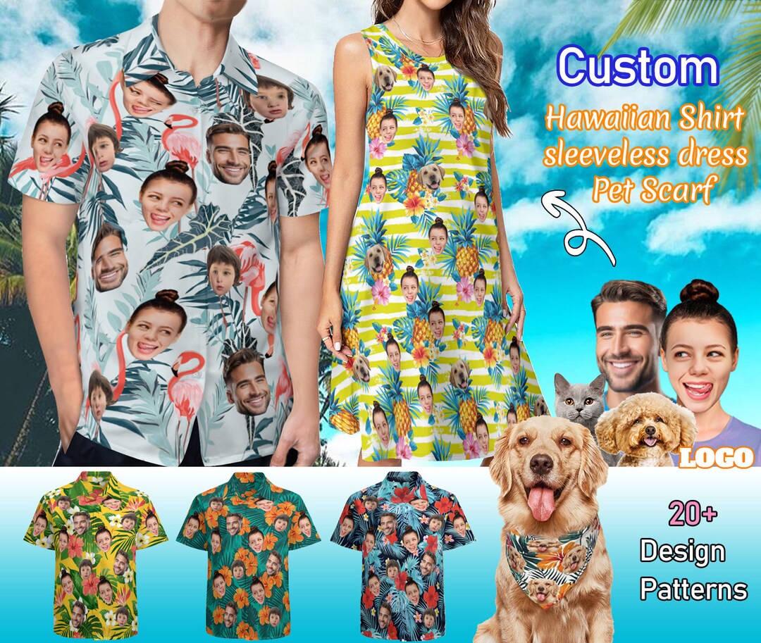 Custom Hawaiian Shirt With Face, Personalized Hawaiian Shirt ...