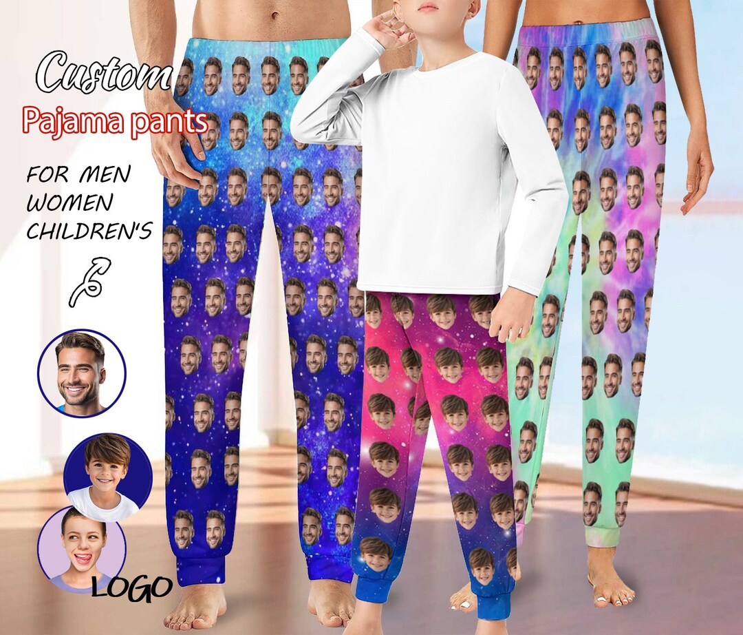 Custom Pajama Pants for Men Women Kids, Personalized Pajama Pants With ...