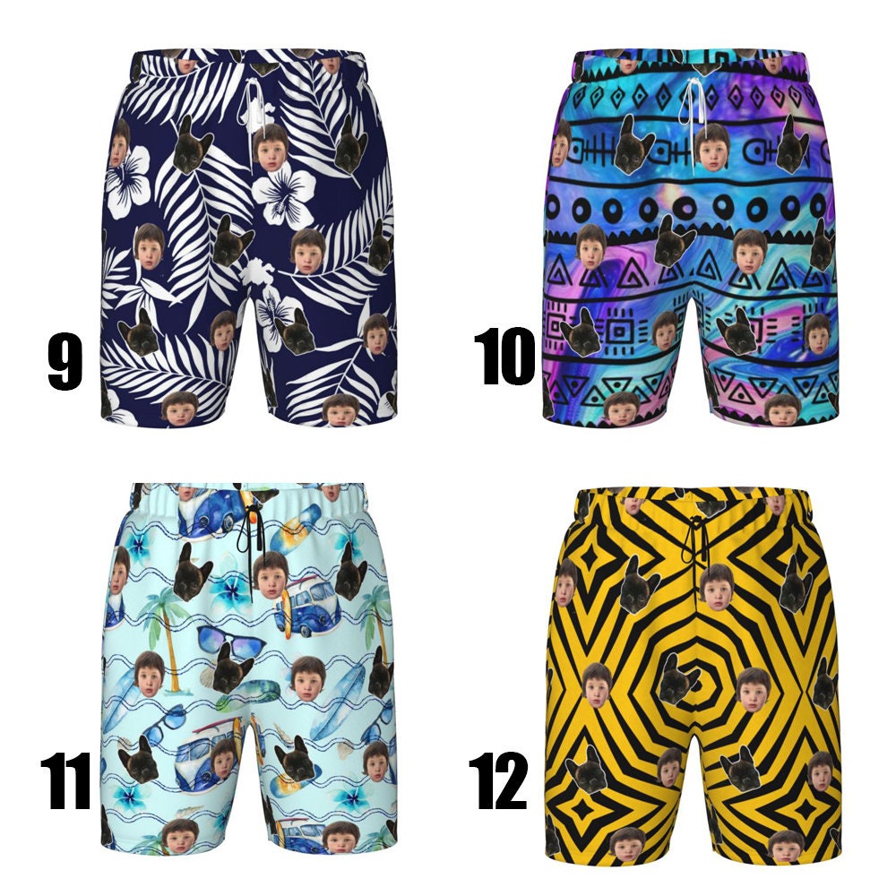 Custom Face Swim Trunk, Funny Swim Trunks, Personalized Men Swim Trunks ...