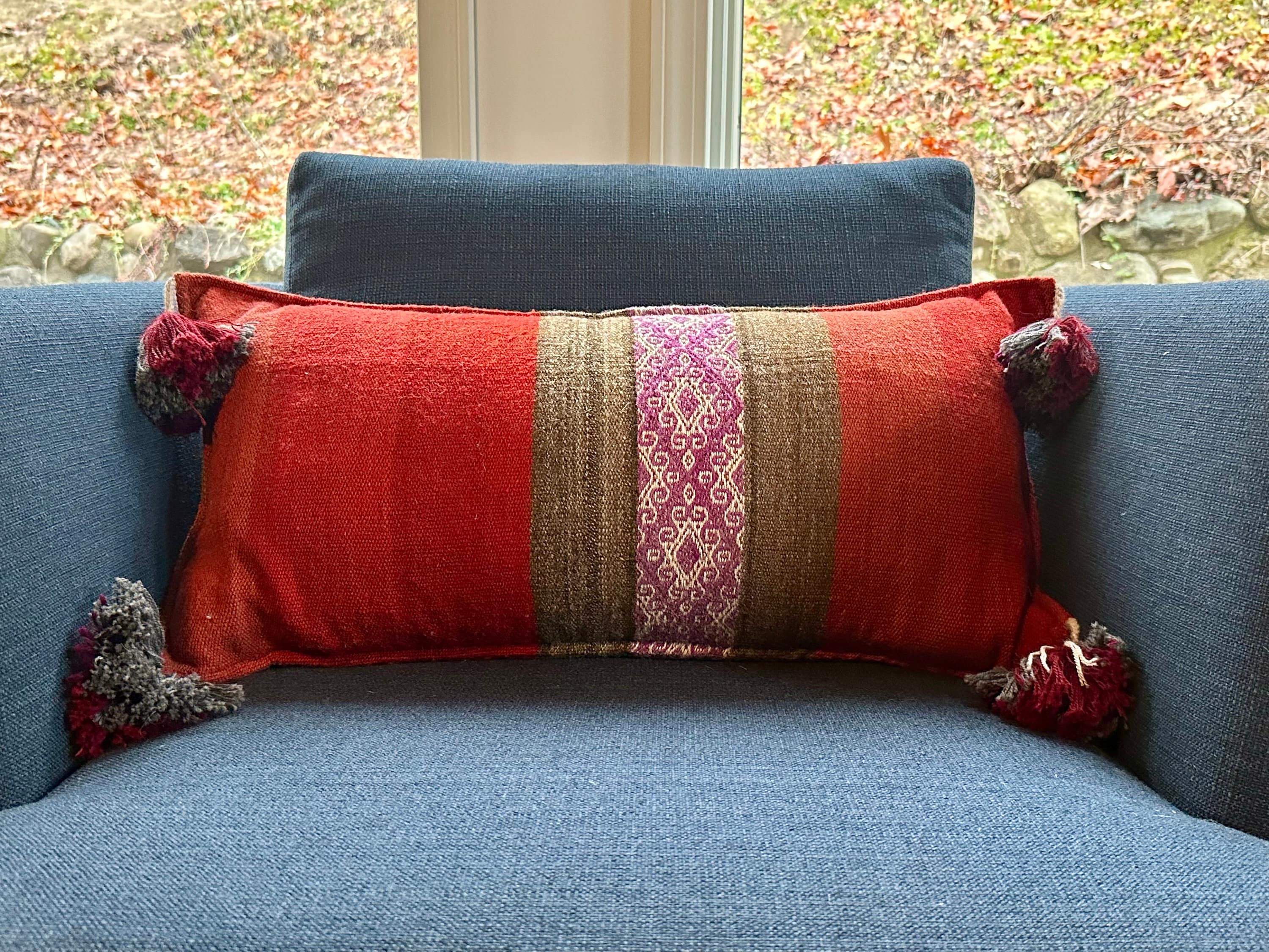 26 X 14 Lambswool Body With Baby Alpaca Tassels Woven With Back Strap ...