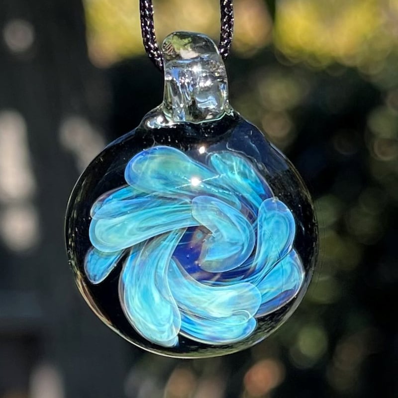 Spiral Glass Blown Pendants - Etsy