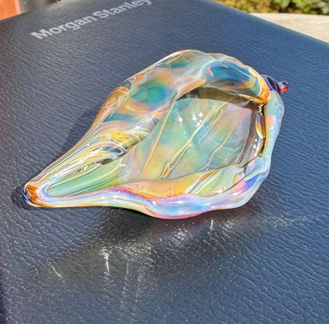 Handmade Glass Shell Art – Elegant Sea Sculpture From Brea, California ...