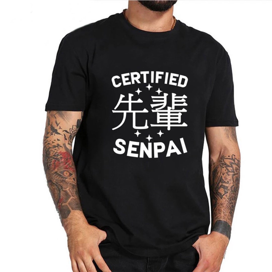 Certified Senpai Anime Lover Japanese Kanji Text T-shirt - Etsy