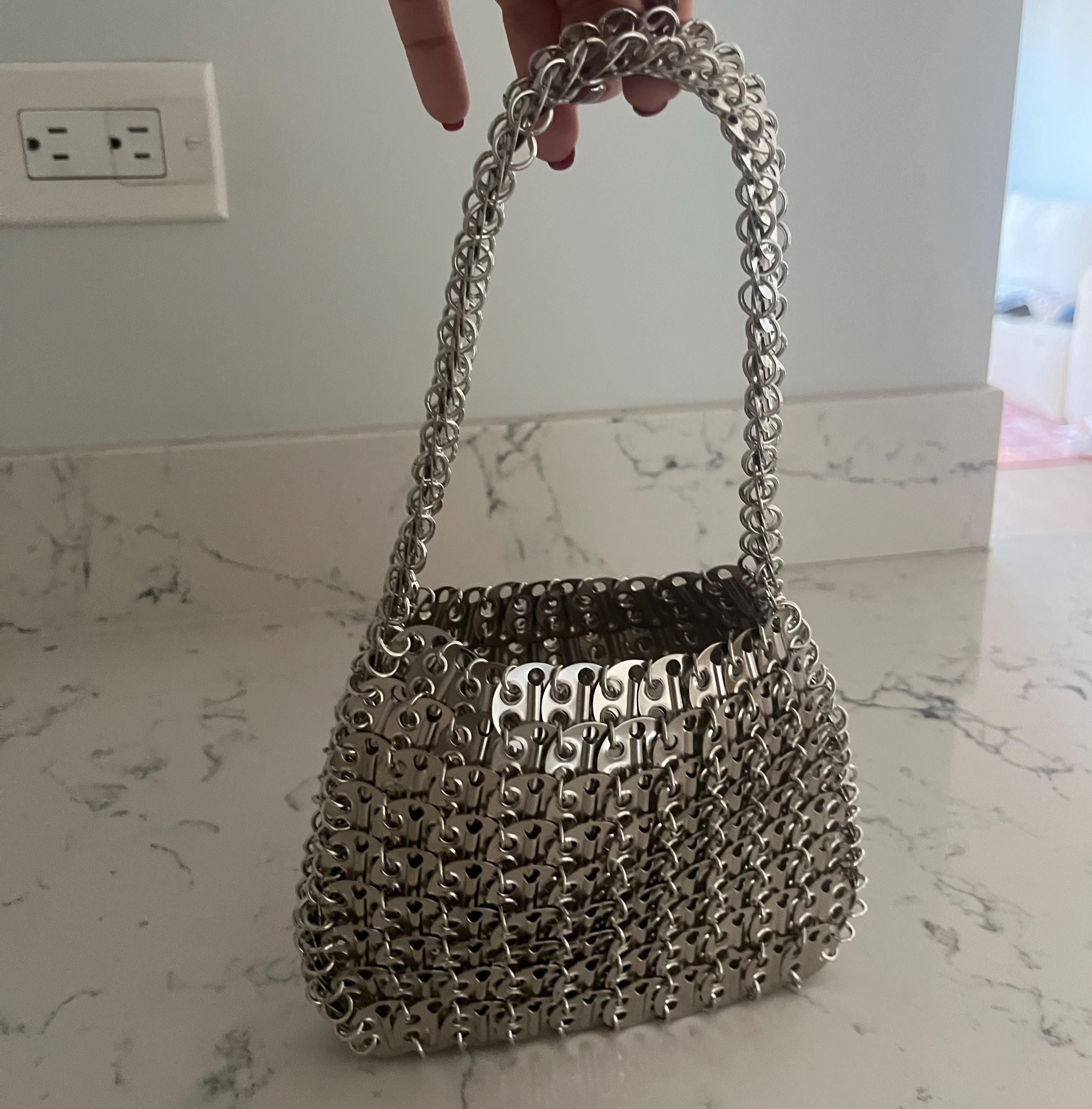 Chain Link Metal Disc | Metallic Chainmail Purse | Chain Mesh ...