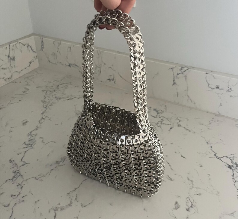 Chain Link Metal Disc | Metallic Chainmail Purse | Chain Mesh ...