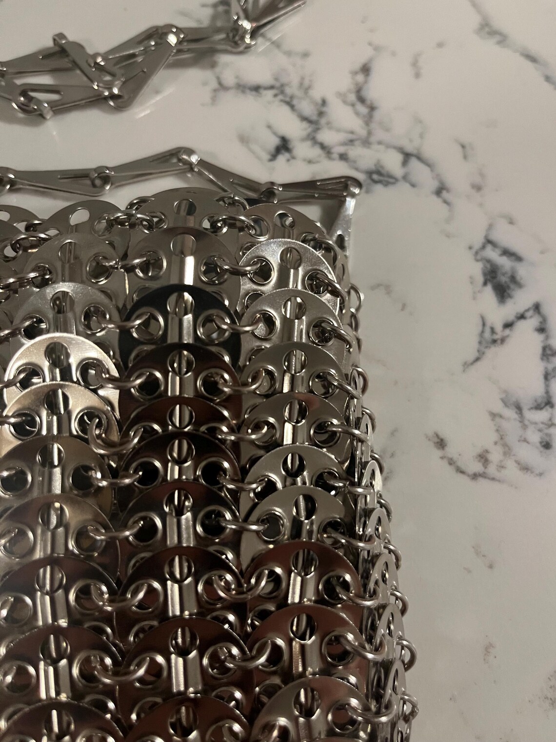Chain Link Metal Disc | Metallic Chainmail Purse | Chain Mesh | Nano ...