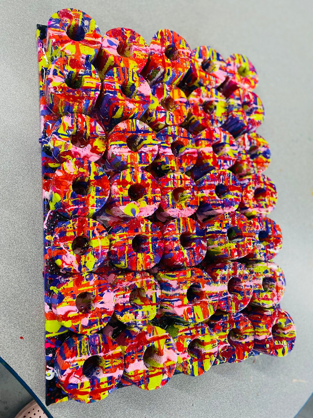 3D Art Funky Artwork Donut Art Epoxy Resin Colorful Funky Art Splash ...