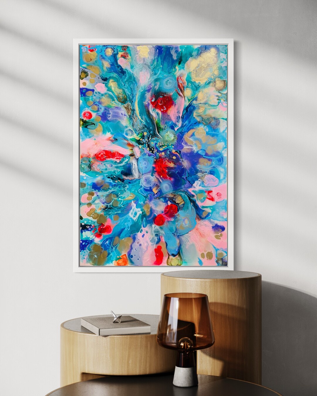 Abstract Epoxy Resin Artwork Colorful Artwork Large Canvas Art Original ...