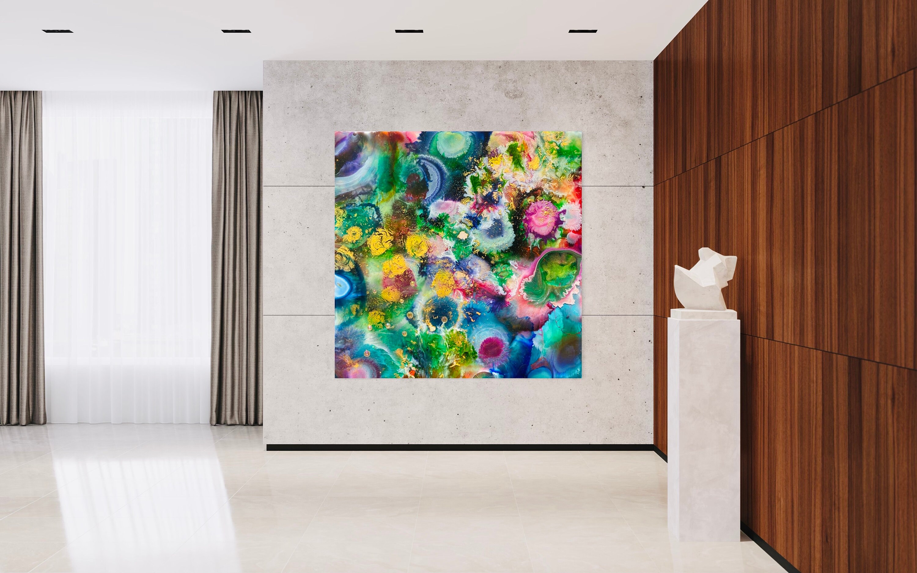 Resin Wall Decor Resin Artwork 3D Resin Artwork Modern Resin Wall Art ...