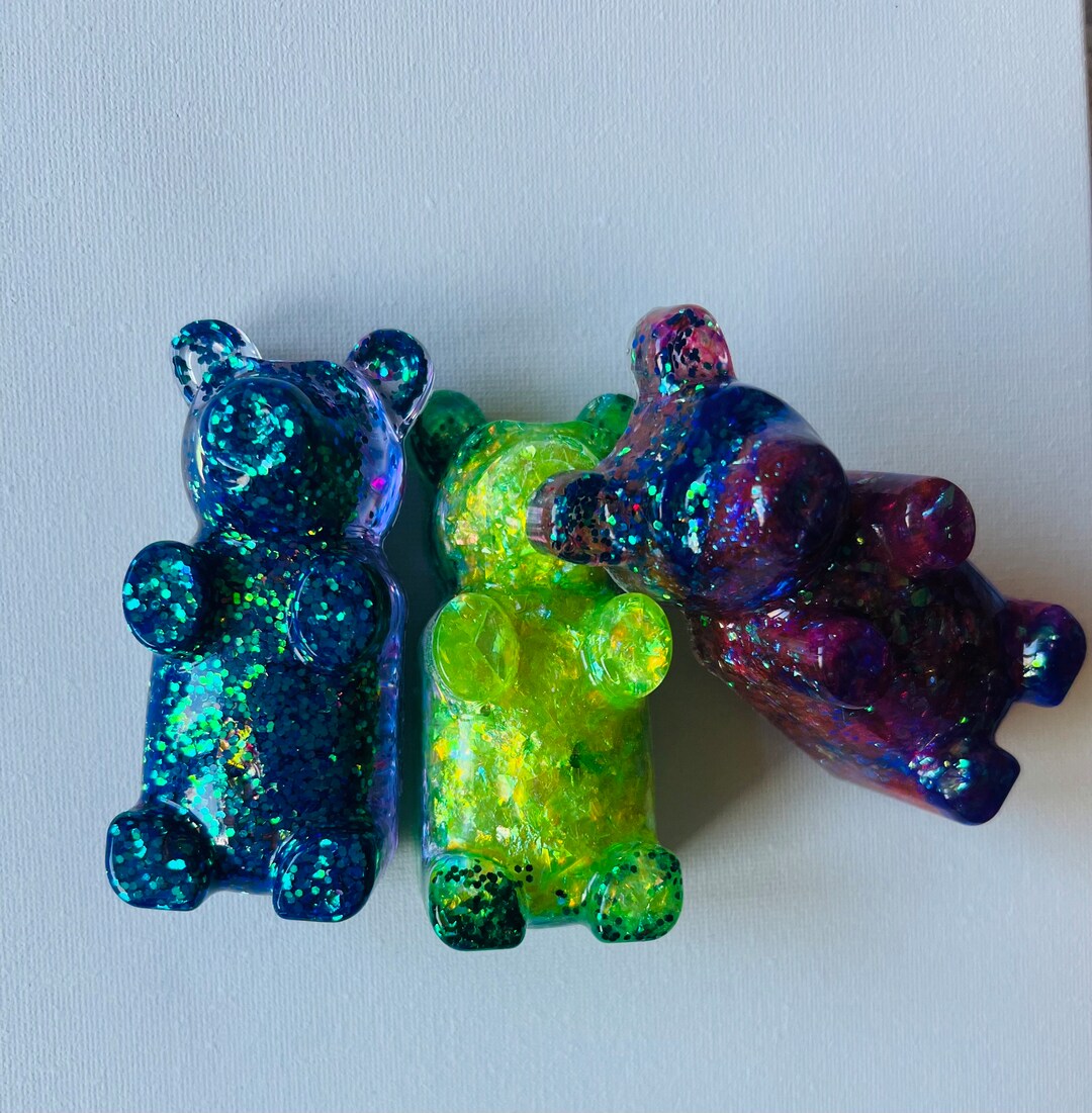Resin Gummy Bear Resin Gummy Bear With Glitter Gummy Bear Decor Resin ...